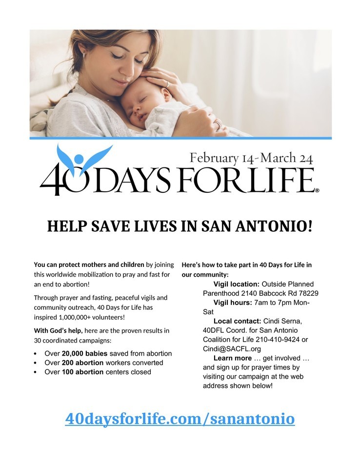 40 Days for Life | The San Antonio Coalition for Life